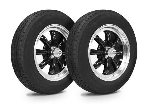Wheel & Tire Combo GT-8 Black/Polished 5.5x15 - 4/130, Yokohama GT Spe ...