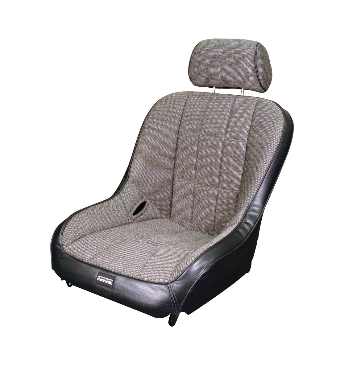 Wide Low Back Seat Black Vinyl / Tweed Fabric – PMB Performance