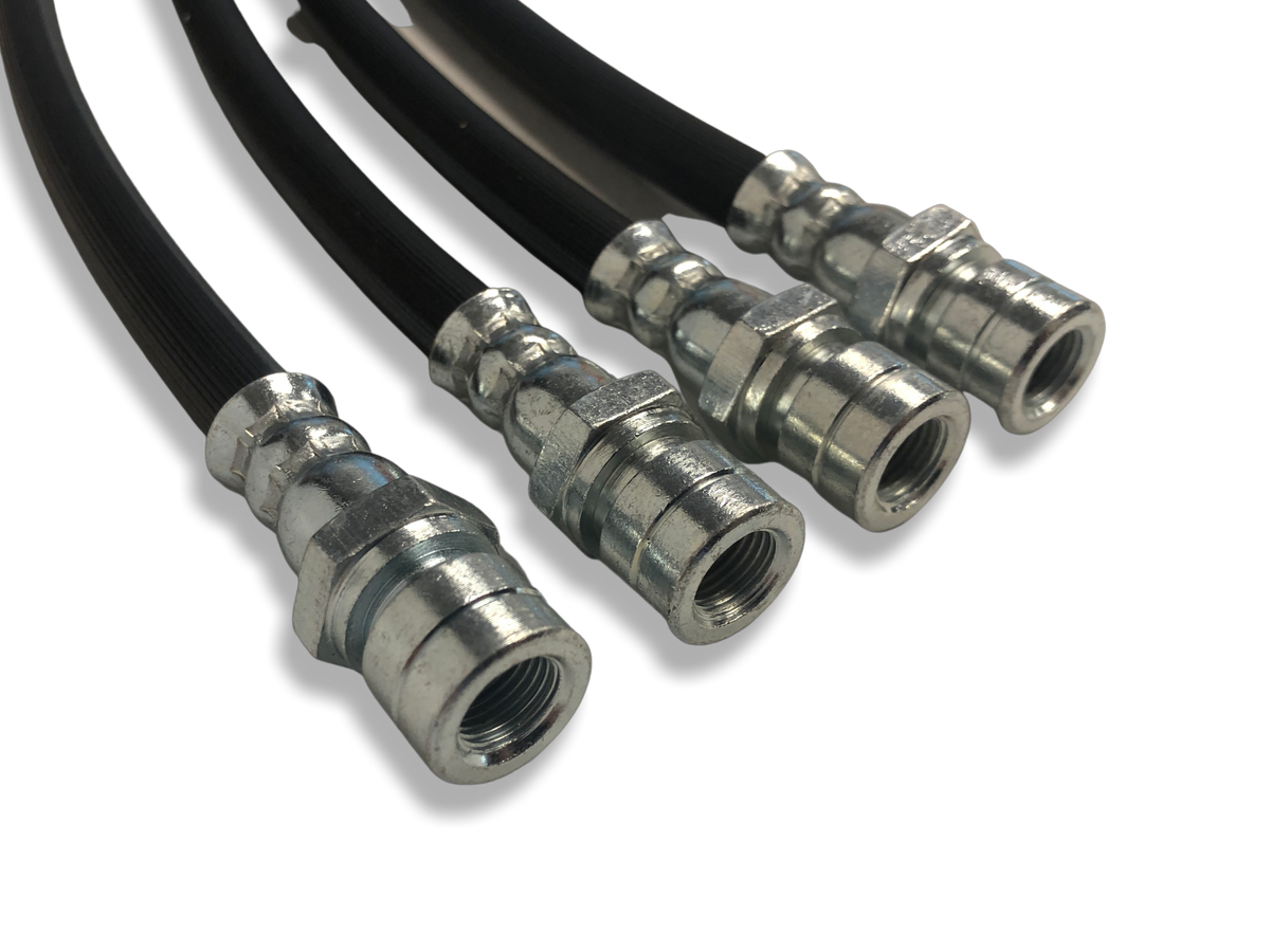 PMB Performance DirectFit Rubber Brake Lines - Set of 4 - 1960-65 Pors